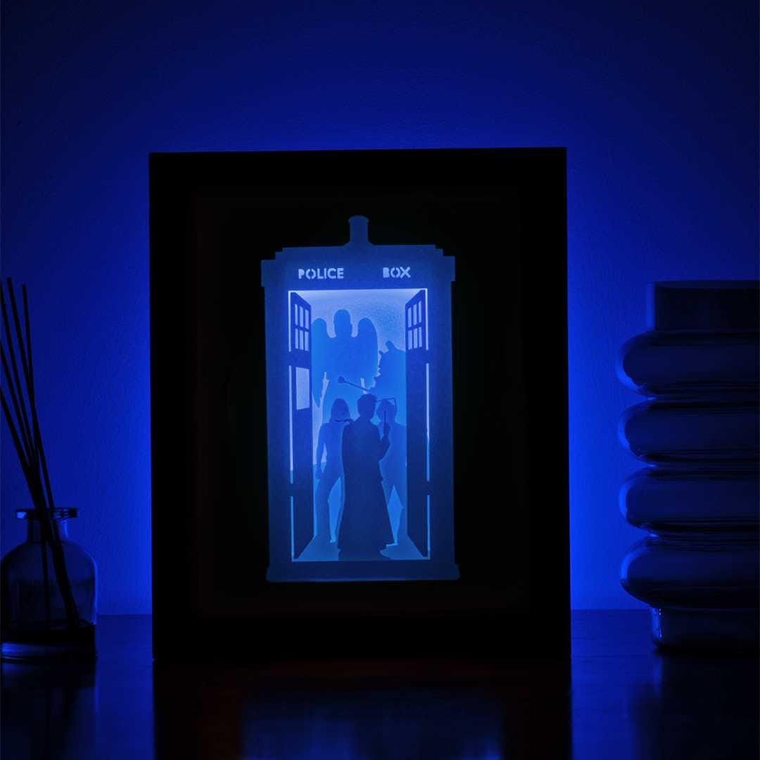 Doctor Who Themed Light Box Shadow Box Unique Gift Doctor Who Inspired ...