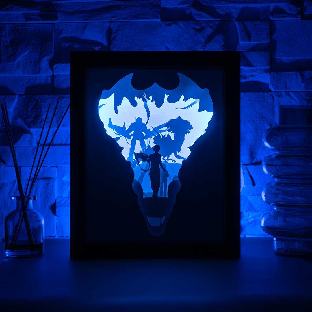 Aliens Themed Light Box Shadow Box Unique Gift Aliens Inspired Night ...