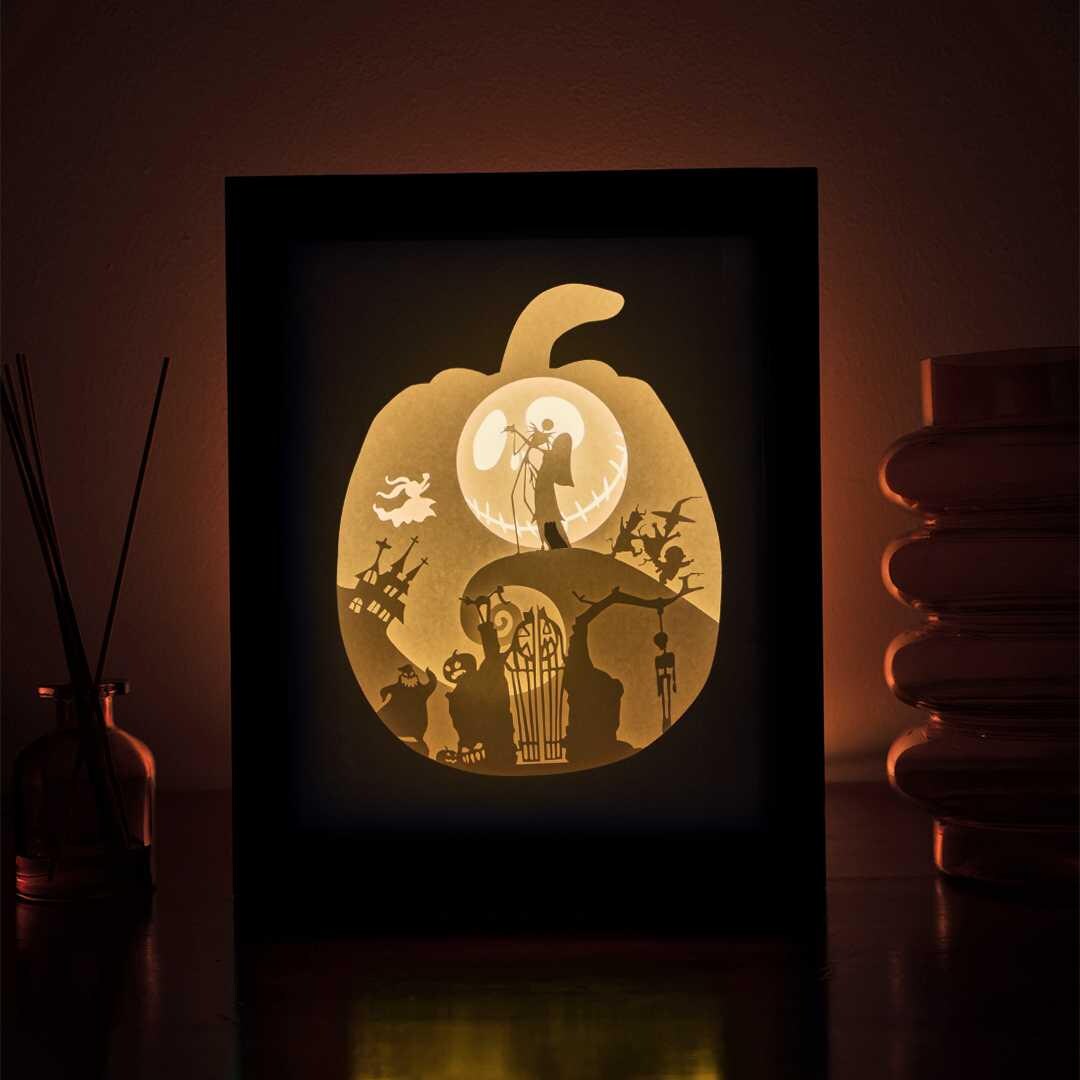 Nightmare Before Christmas Themed Light Box Shadow Box Unique Gift ...