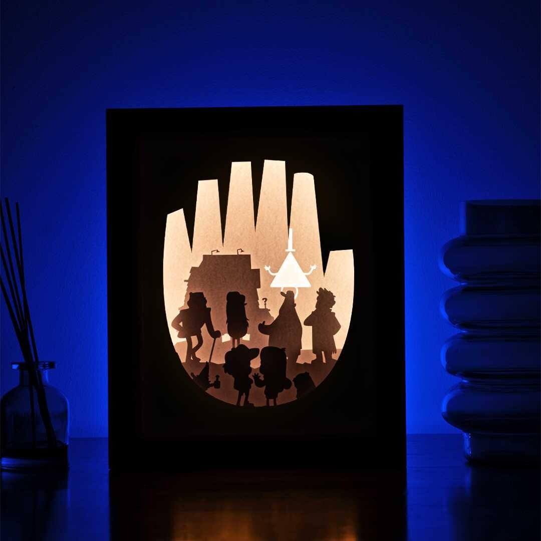 Gravity Falls Paper Cut Lightbox Fan Art Night Light Personalized Geek ...