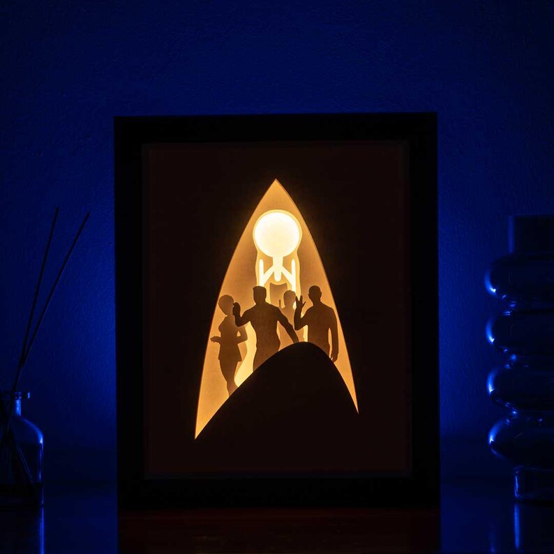 Star Trek Themed Light Box Shadow Box Unique Gift Star Trek Inspired ...
