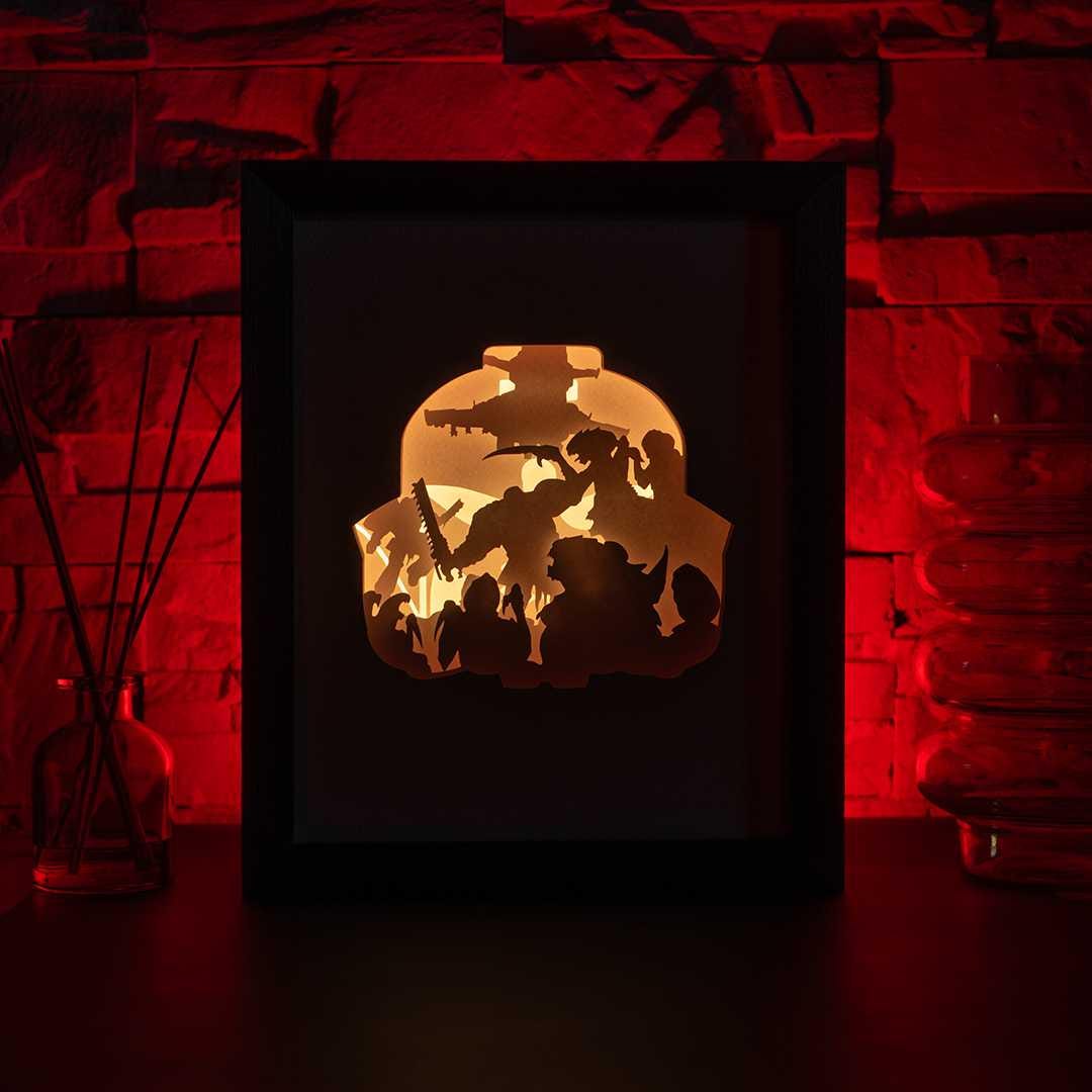 Space Marine Themed Light Box Shadow Box Unique Gift Space Marine ...