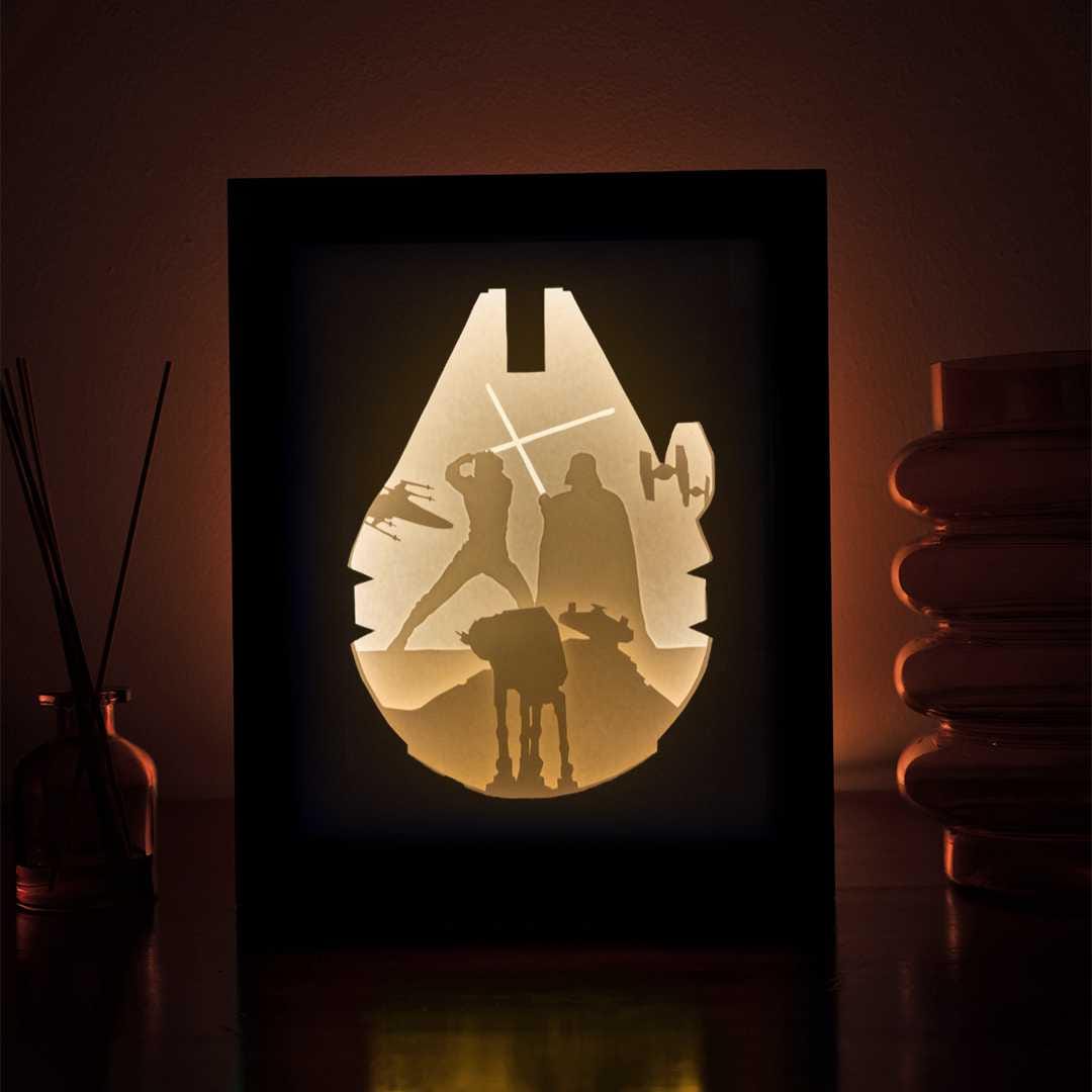 Star Wars Themed Light Box Shadow Box Unique Gift Star Wars Inspired ...