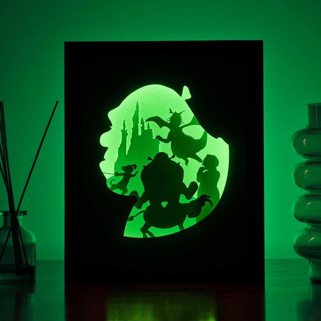 Shrek Themed Light Box Shadow Box Unique Gift Shrek Inspired Night ...