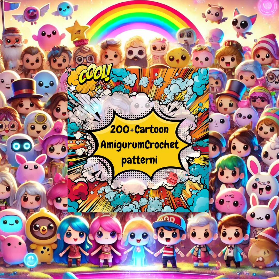200+ Cartoon Crochet Pattern, Superhero Amigurumi Pattern, Cartoon ...