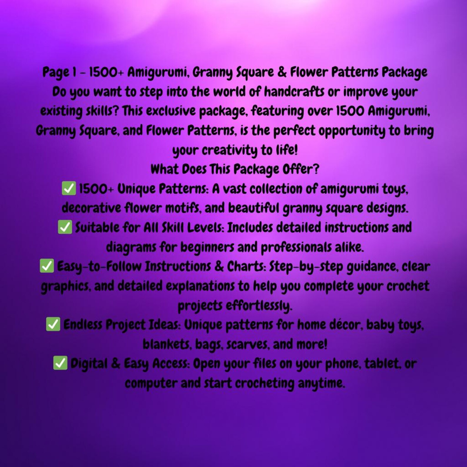 Mega Crochet Bundle 1500+ Amigurumi More Crochet Patterns Pdf PDF | DIY ...