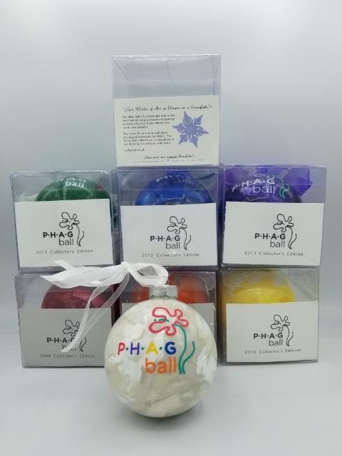 Rainbow PHAG Ball Jumbo Glass Artisan Holiday Ornament Ltd. Edition ...