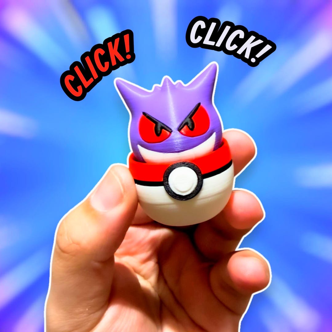 Gengar Clicky Fidget Pocket Monsters Toy Satisfying Calming Clicker ...