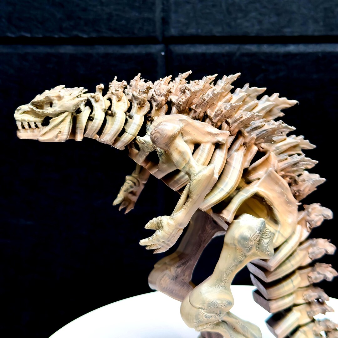 Fossil Godzilla Skeleton Figure Articulated Kaiju Titan Toy - Etsy