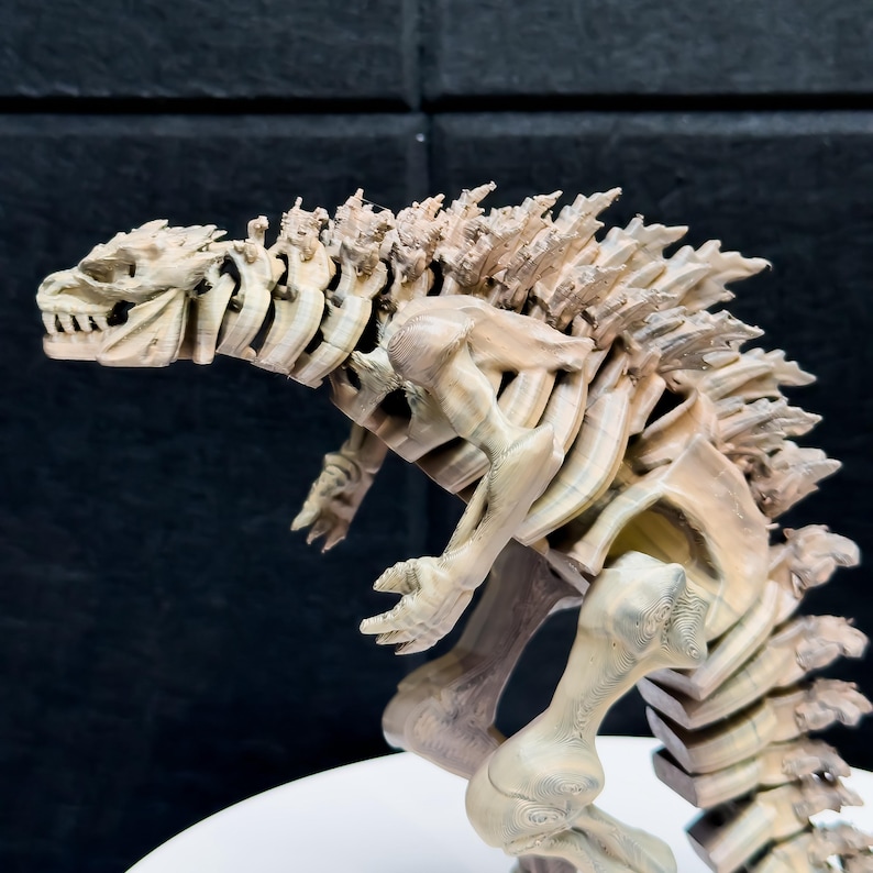 Fully Articulated Skeletonized Godzilla Figure Poseable Fossil Kaiju ...