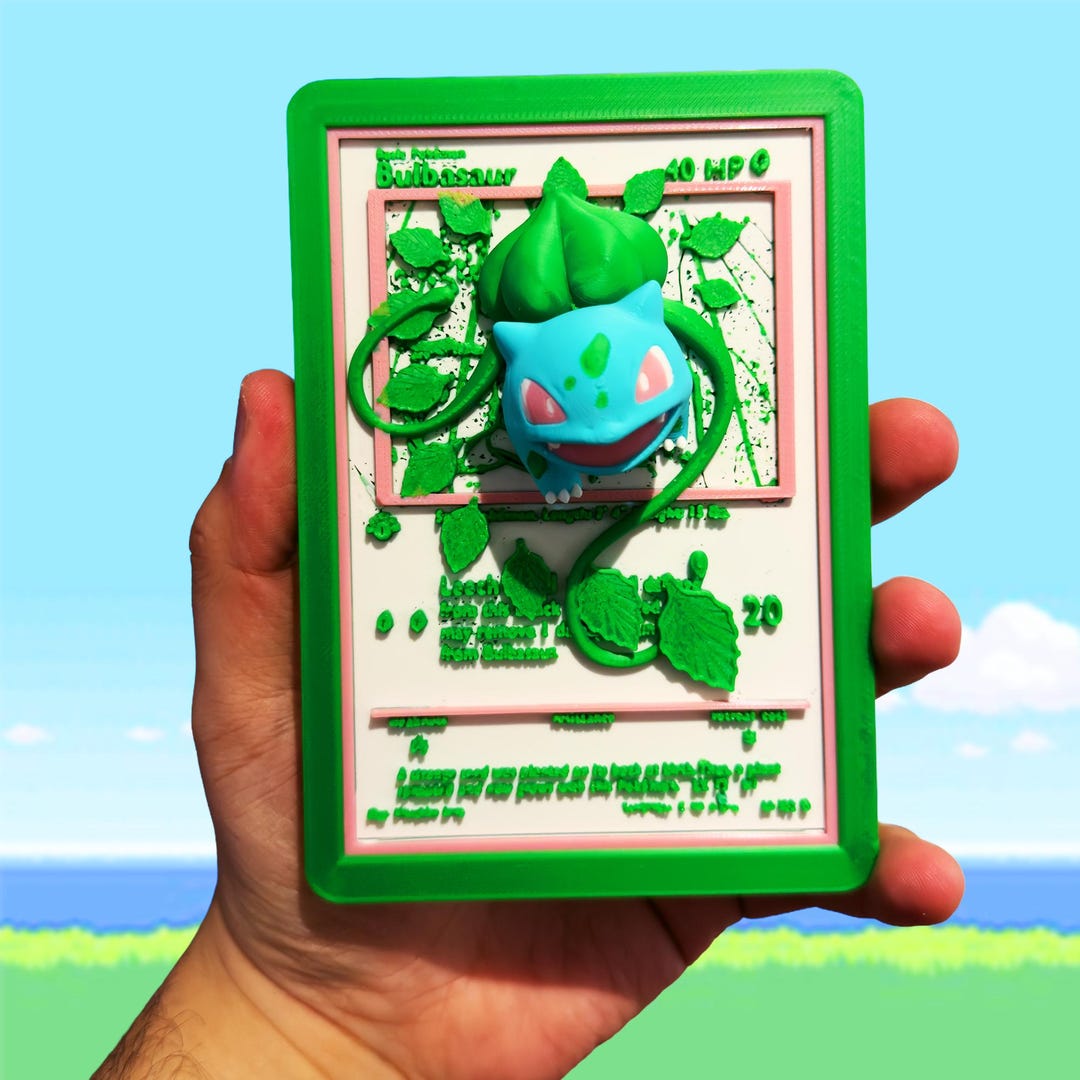 Bulbasaur Pocket Creature Inspired Cards - Breakout Character Coming ...
