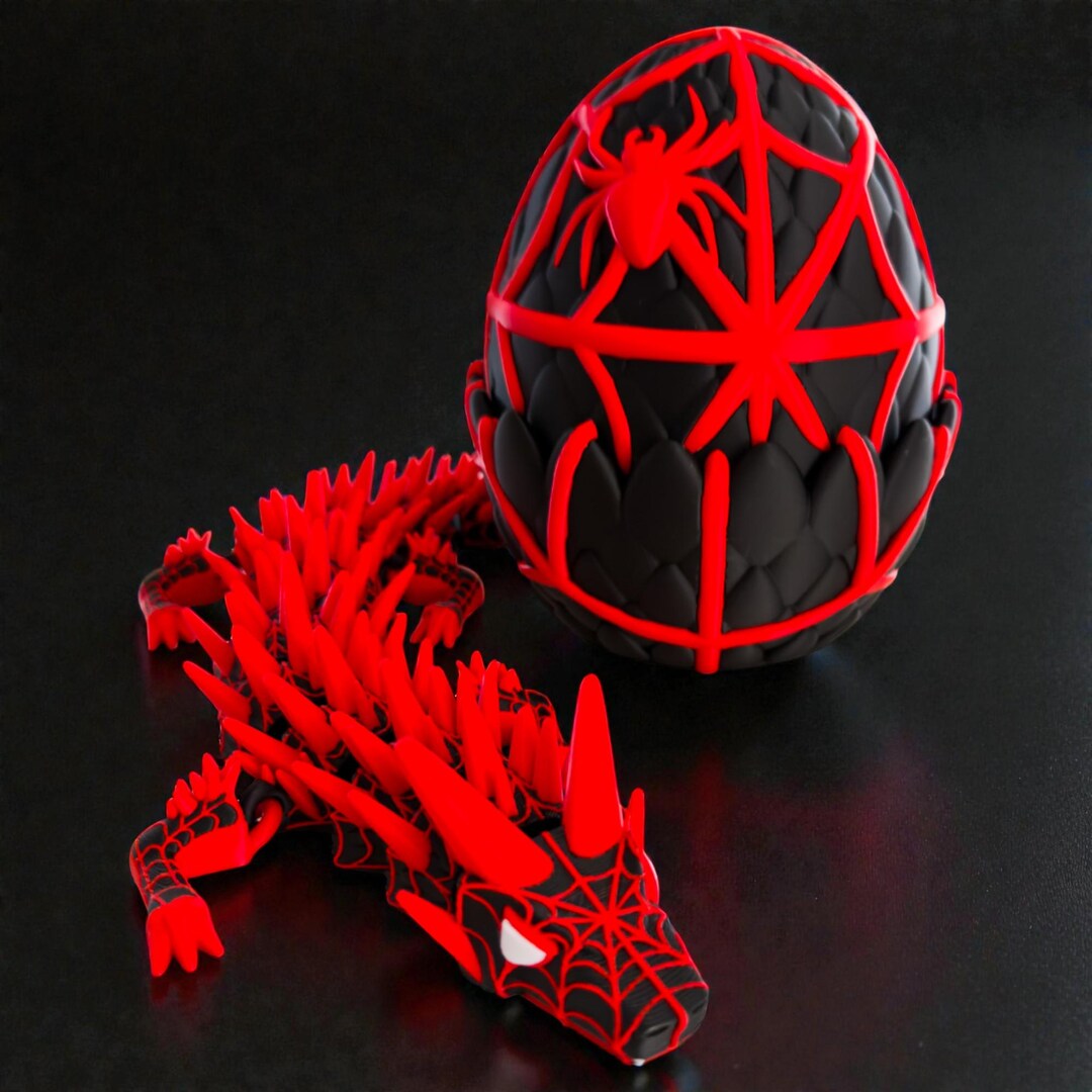 Fully Articulated Spider Dragon With Egg Serpent Superhero Calming ...