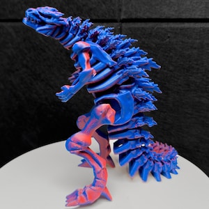 Fully Articulated Skeletonized Godzilla Figure Bone, Fossil, Chrome, 3D ...