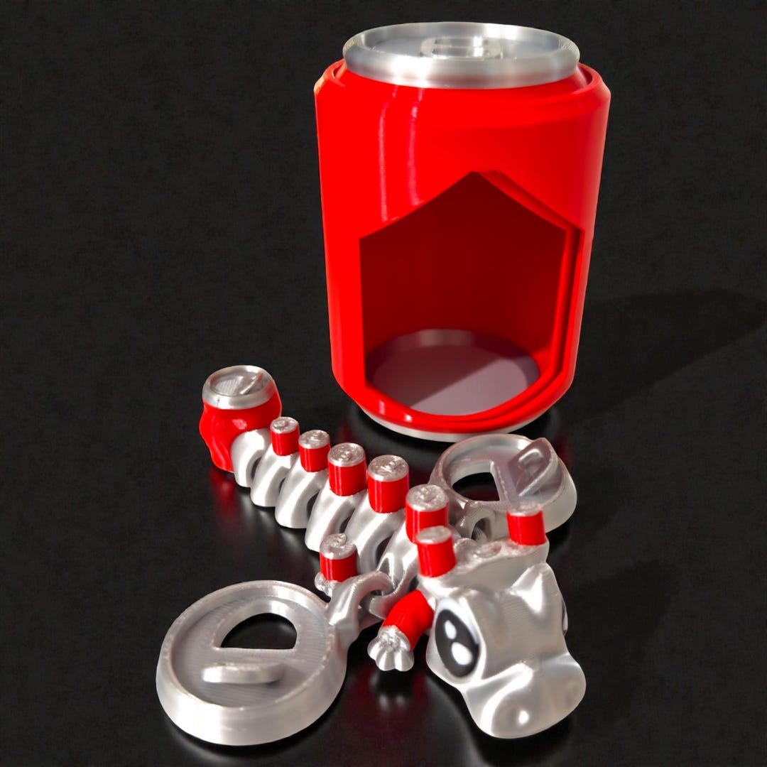 Soda Can Dragon Red Cola Set – Drink Articulated Fidget Toy, Standard ...