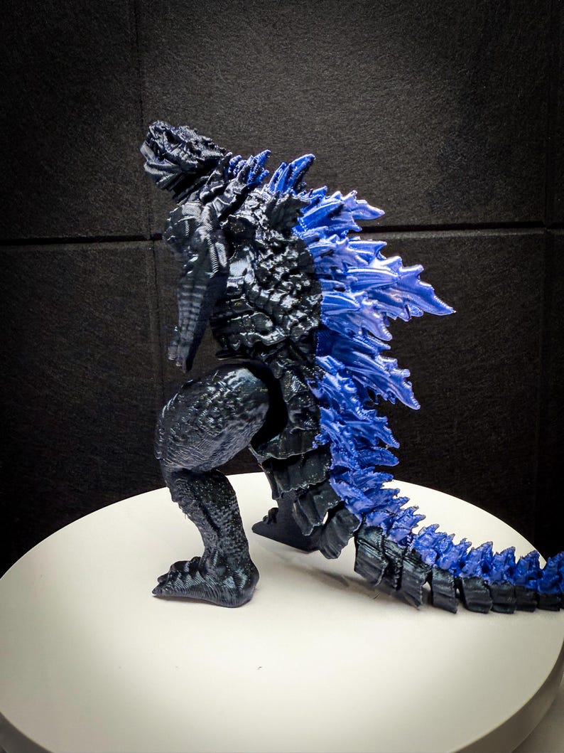 Godzilla Figure Powered Shiny Blue - Etsy