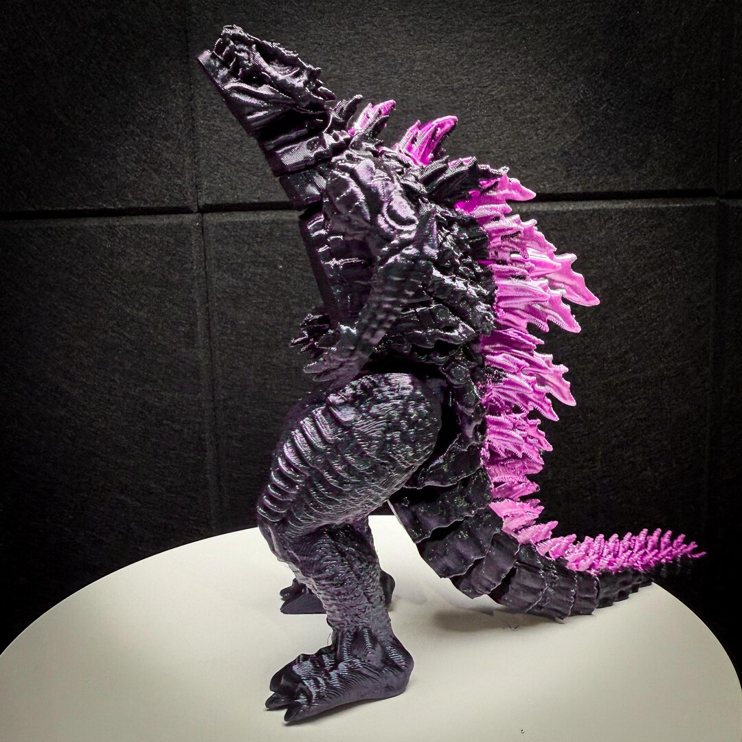 Fully Articulated Godzilla Figure Powered Shiny Pink 11 Inches! Posable ...