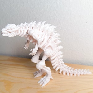 Fully Articulated Skeletonized Godzilla Figure Bone Fossil Multi Color ...