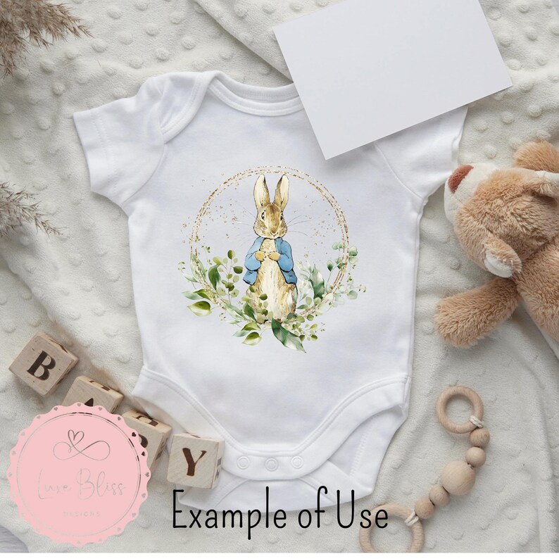 Peter Rabbit PNG, Peter Rabbit Greenery Wreath Design, Sublimation ...