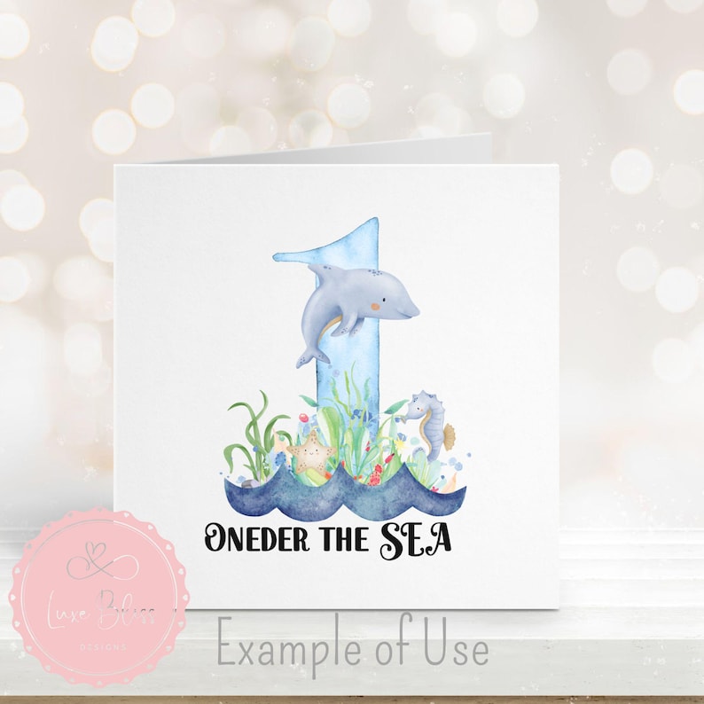 Under the Sea 1st Birthday PNG, Number ONE Sublimation Design, Ocean ...