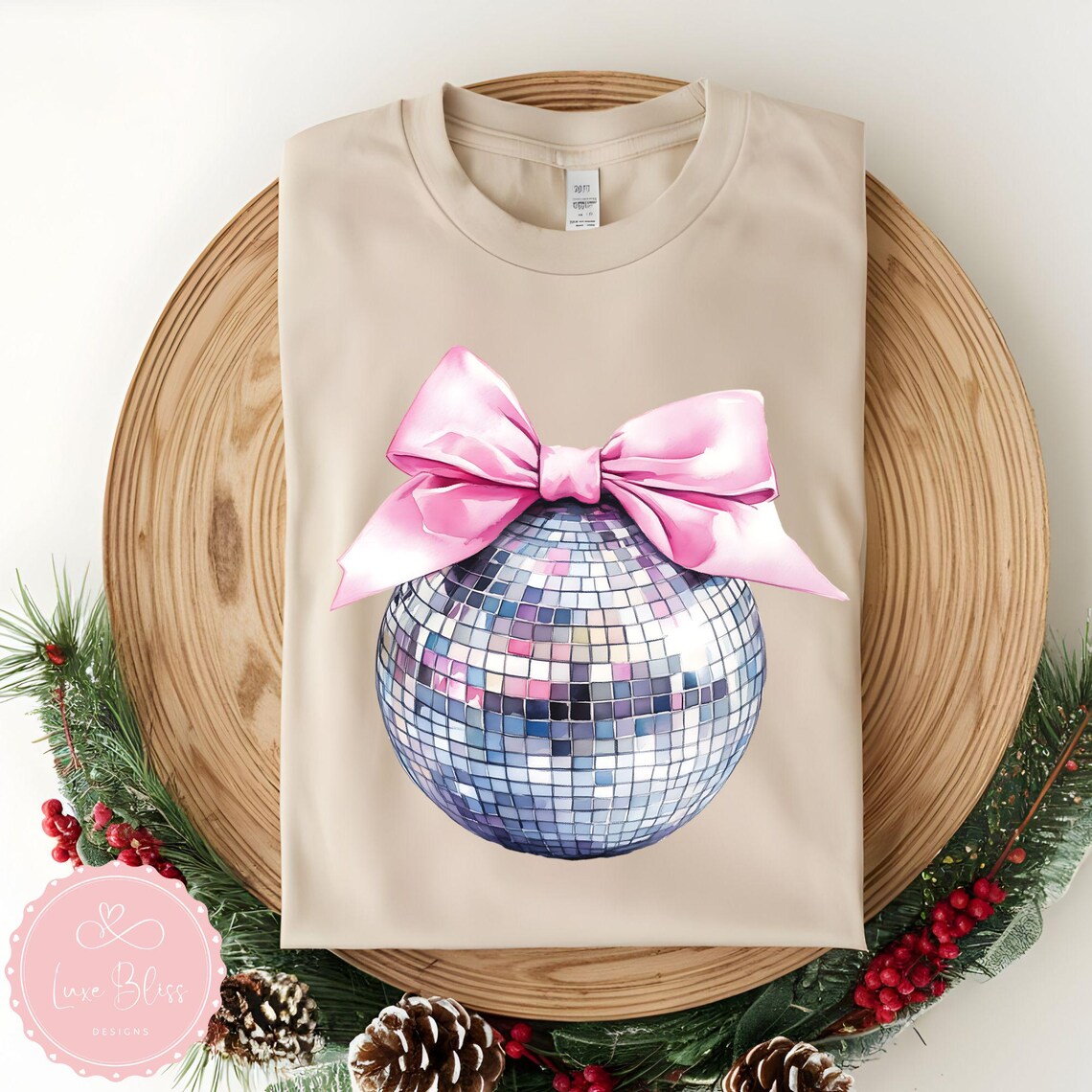 Disco Ball New Years 2025 PNG | Pink Christmas and Coquette Retro ...