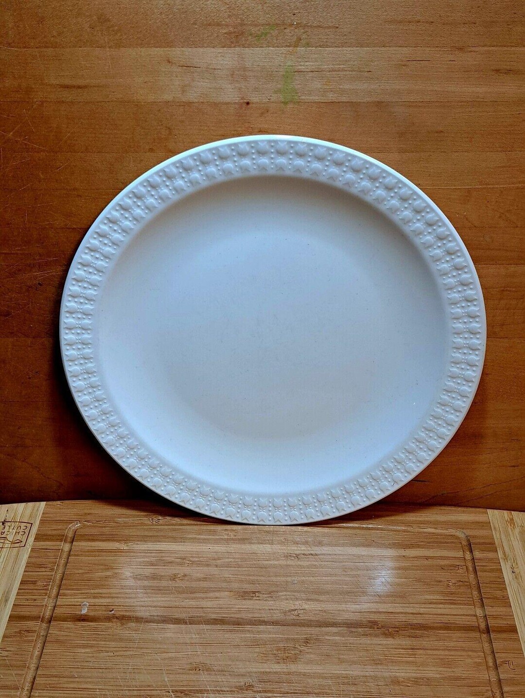 Vintage Corning Pyroceram Centura Sculptured Rim Tulip Dinner Plates ...