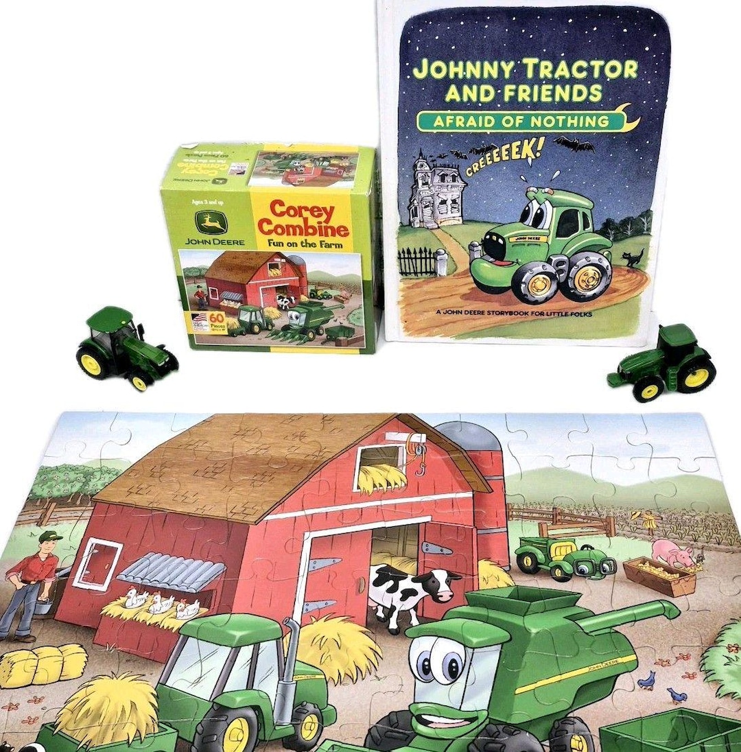 John Deere Kids Lot- Corey the Combine 60 Piece Puzzle, Hardcover ...