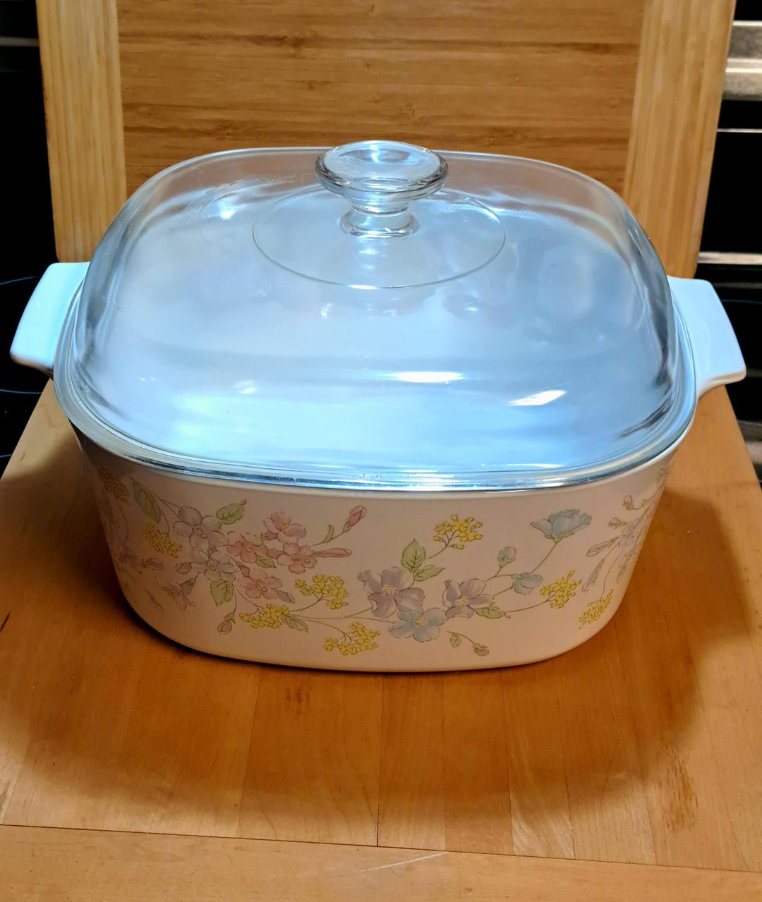 Corning Ware Pastel Bouquet 5 L Casserole Dish A-5-B A5B PYREX Glass ...