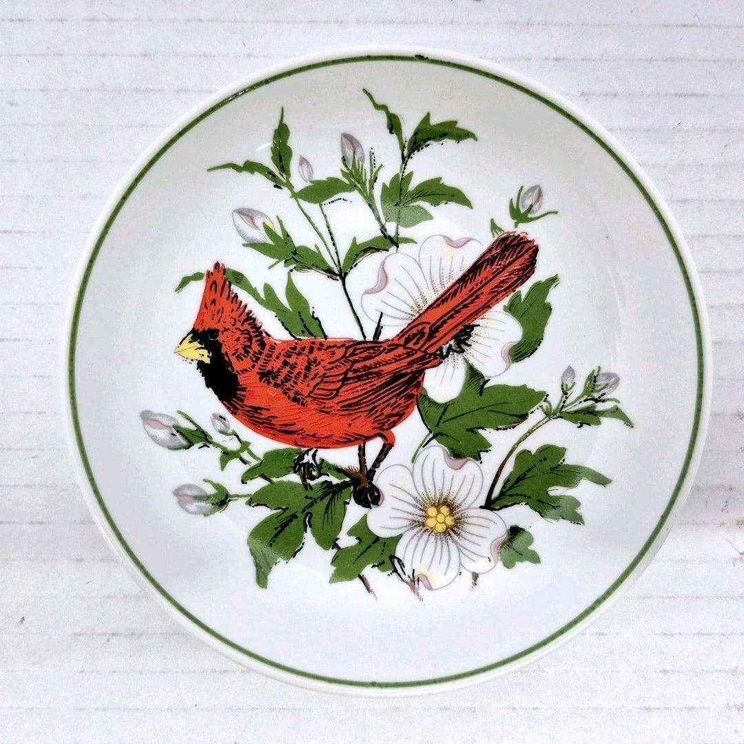 Vintage Leart Mini Cardinal Mini Plate Porcelain and Hand-painted Made ...