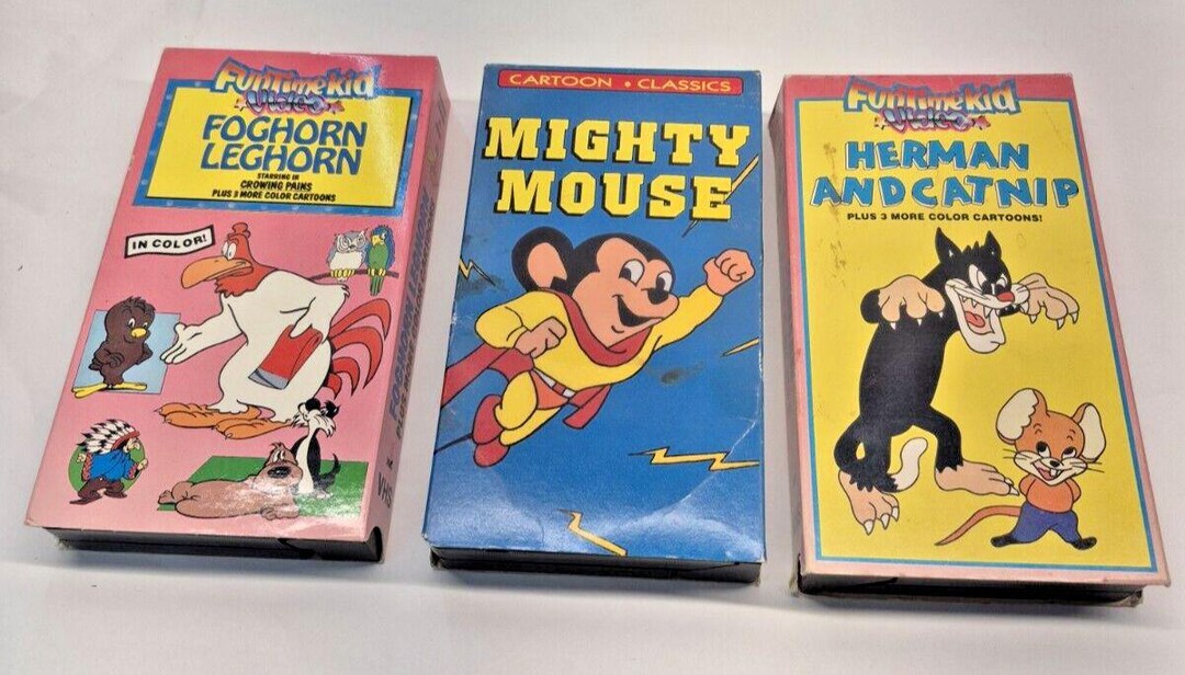 Classic Cartoons Kids VHS Tapes Vintage Funtime Kid Video Foghorn ...