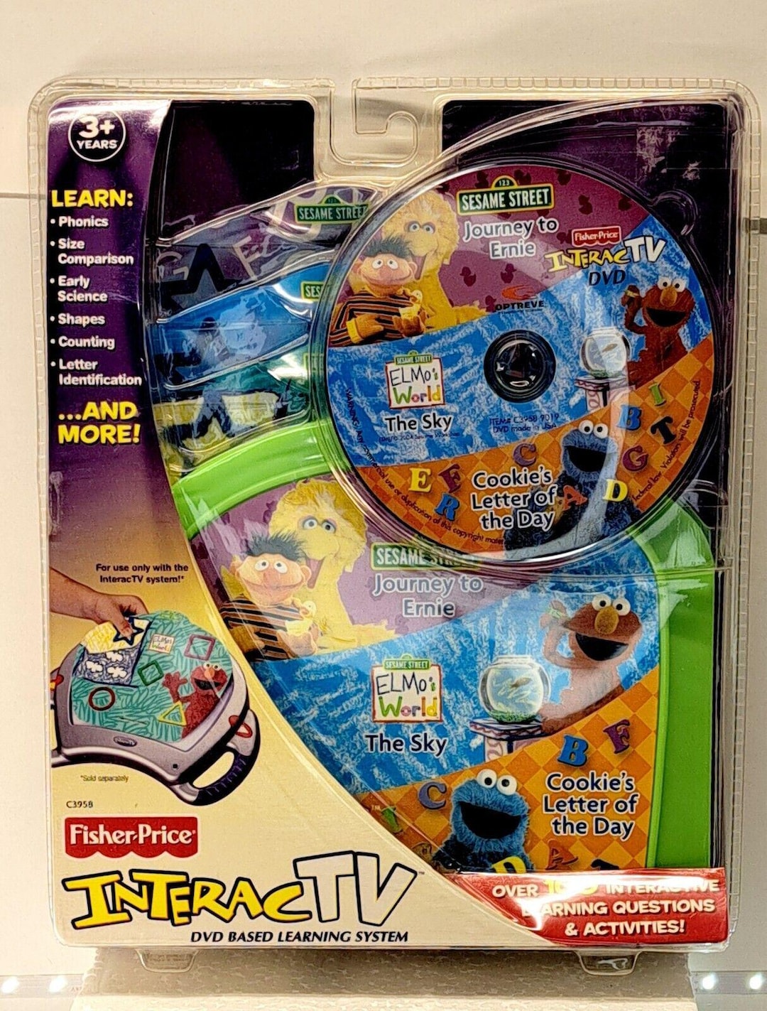 Fisher-price Interactv Sesame Street DVD Based Learning System Brand ...