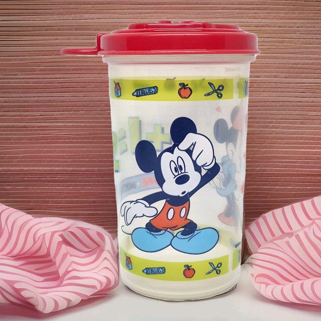 Vintage Disney Tupperware Mickey Mouse Tumbler or Snack & Storage ...