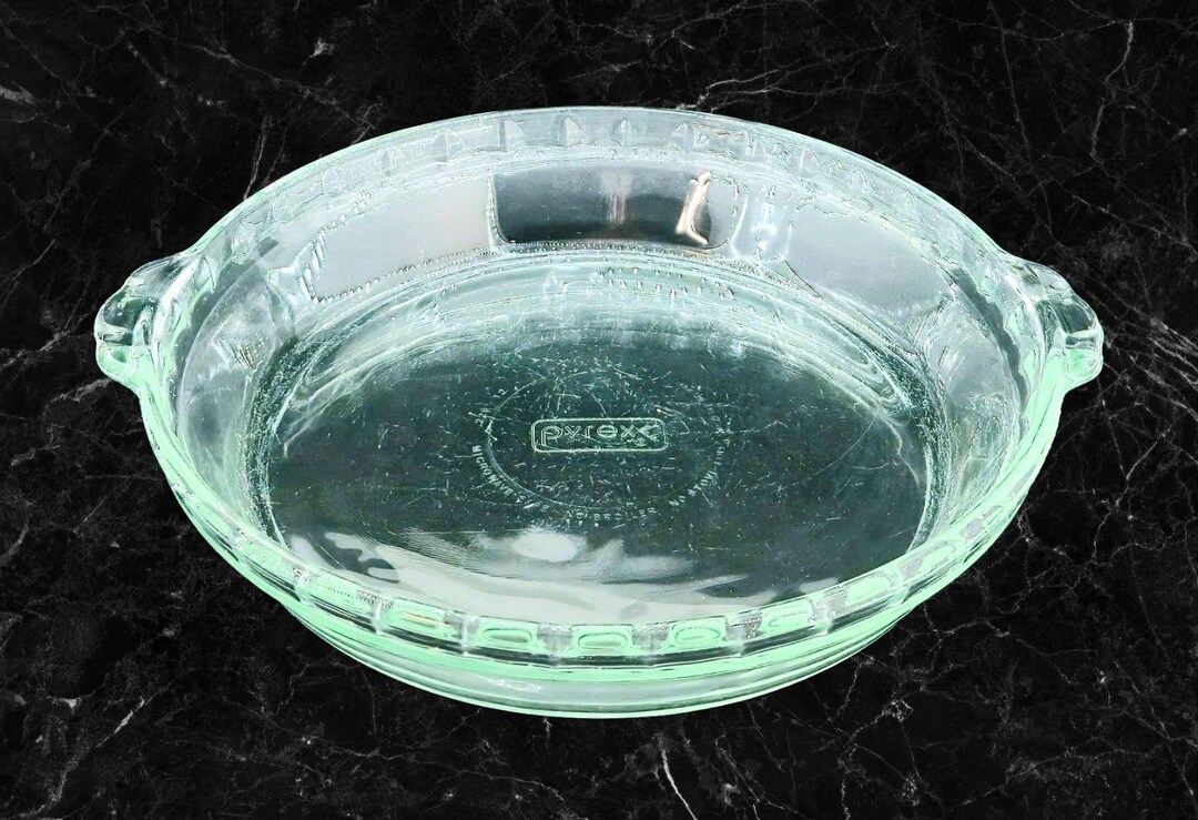 Pyrex Clear Glass Pie Plate #229 10" - Tab Handles - Scalloped Edges - Etsy