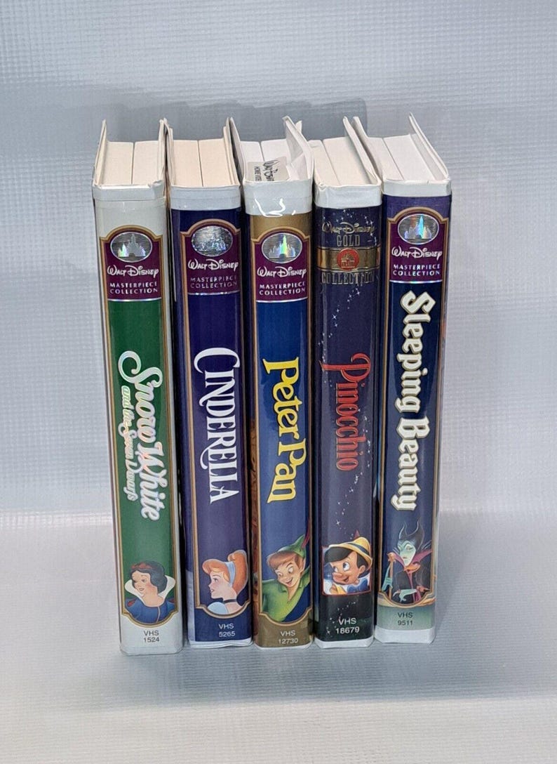 5 Disney Classic VHS Tapes Masterpiece and Gold Collection Some W/ Ads ...