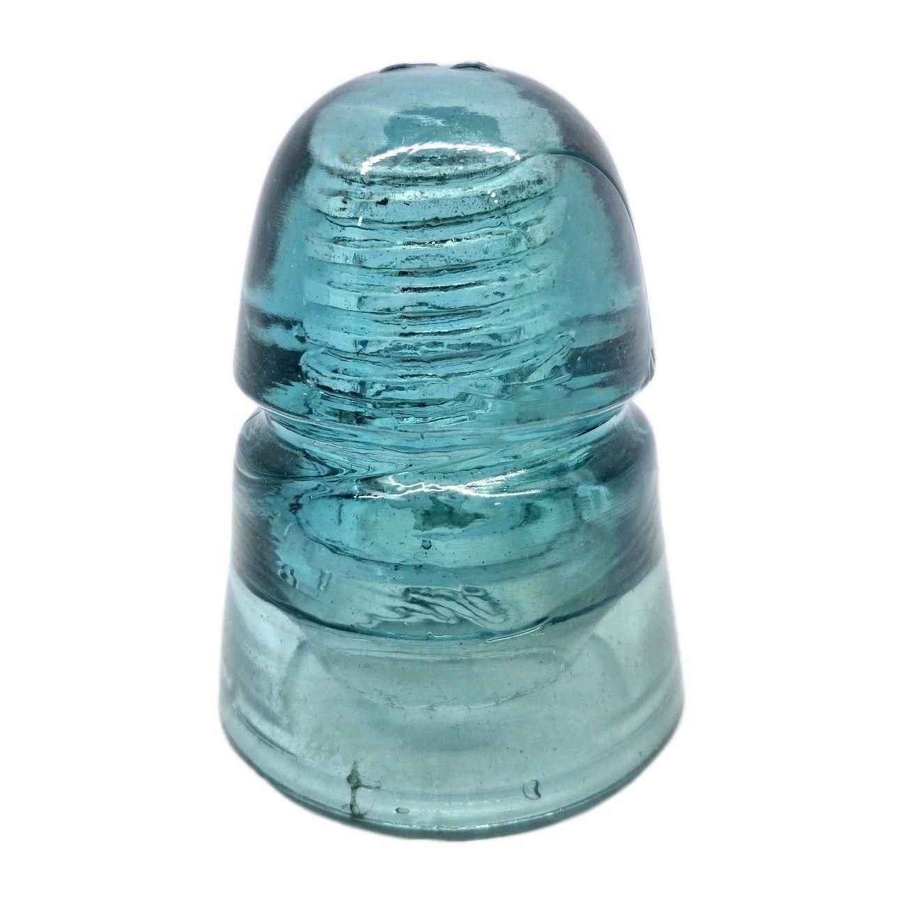 Antique Brookfield Light Blue Glass Beehive Telegraph Insulator Marked ...