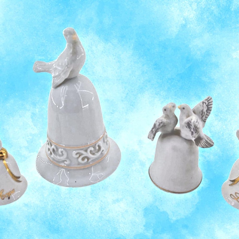 Lefton Porcelain Bisque Birds - Etsy