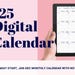 2025 Dated Digital Calendar, Goodnotes Adobe Reader PDF Annotation ...