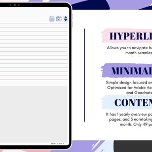 2025 Dated Digital Calendar, Goodnotes Adobe Reader PDF Annotation ...