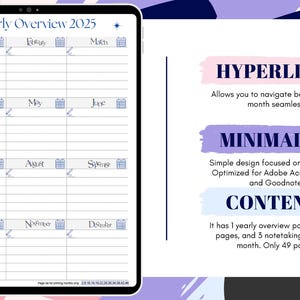 2025 Dated Digital Calendar, Goodnotes Adobe Reader PDF Annotation ...