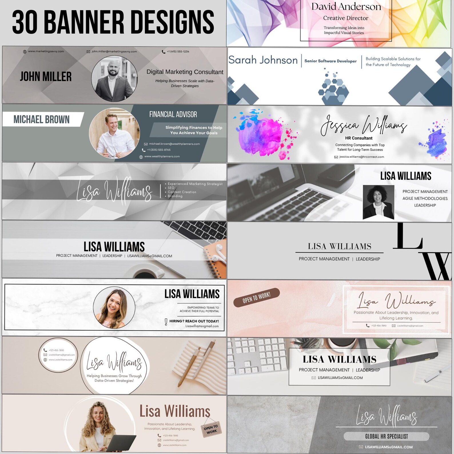 Linkedin Banner Template, Editable in Canva, Career Job Seeker ...