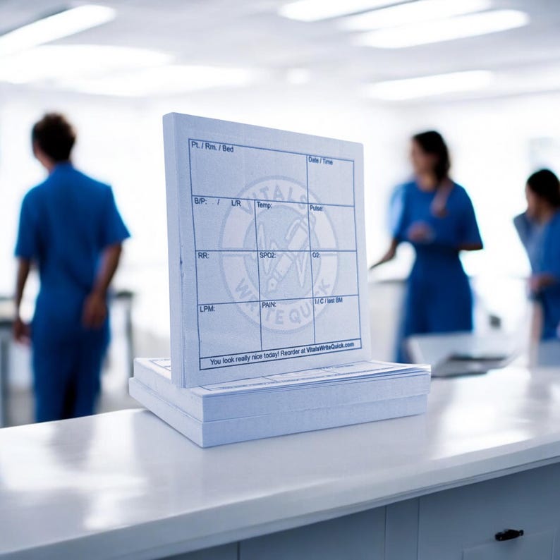 Vital Sticky Note – Compact 3"x3" Recording Pad for Healthcare. - Etsy