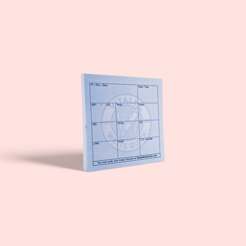 Vital Sticky Note – Compact 3"x3" Recording Pad for Healthcare. - Etsy