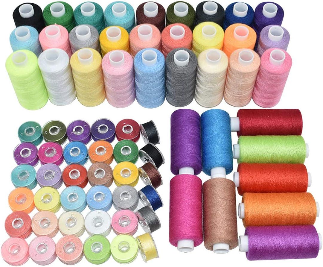 72pcs 36 Colors Sewing Thread Set With Matching Threads With Case, 550 ...