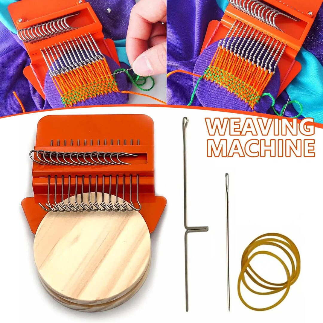 Small Darning Loom DIY Apparel Sewing Small Loom Wooden Darning Machine ...