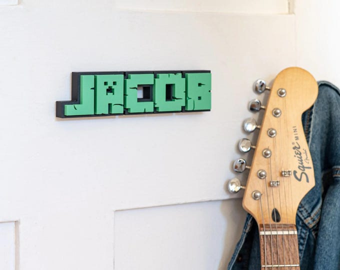 Custom Creeper Name Sign for Kids Mining Personalized Christmas Gift ...