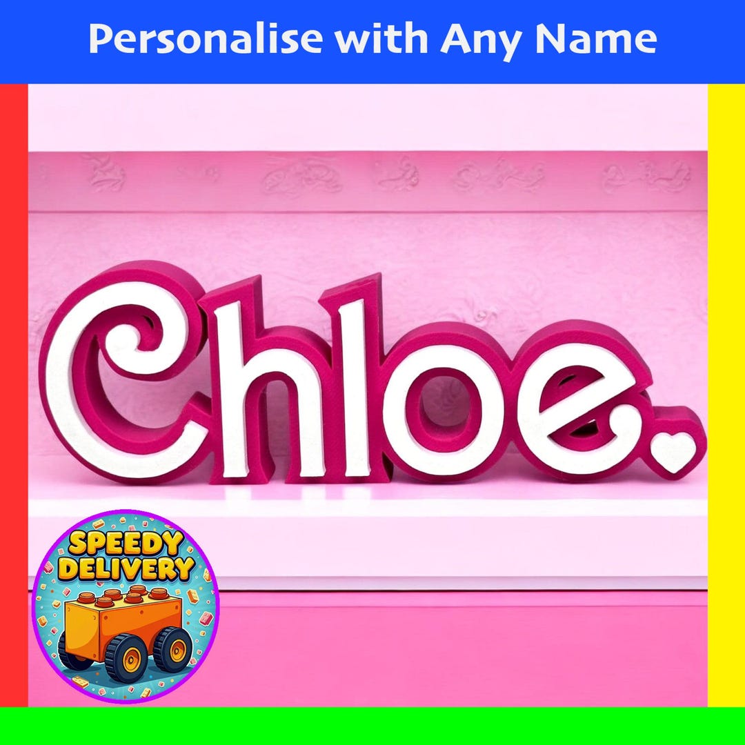 Cute Custom Name Sign Gift for Girls - Personalized Girly Room Door ...