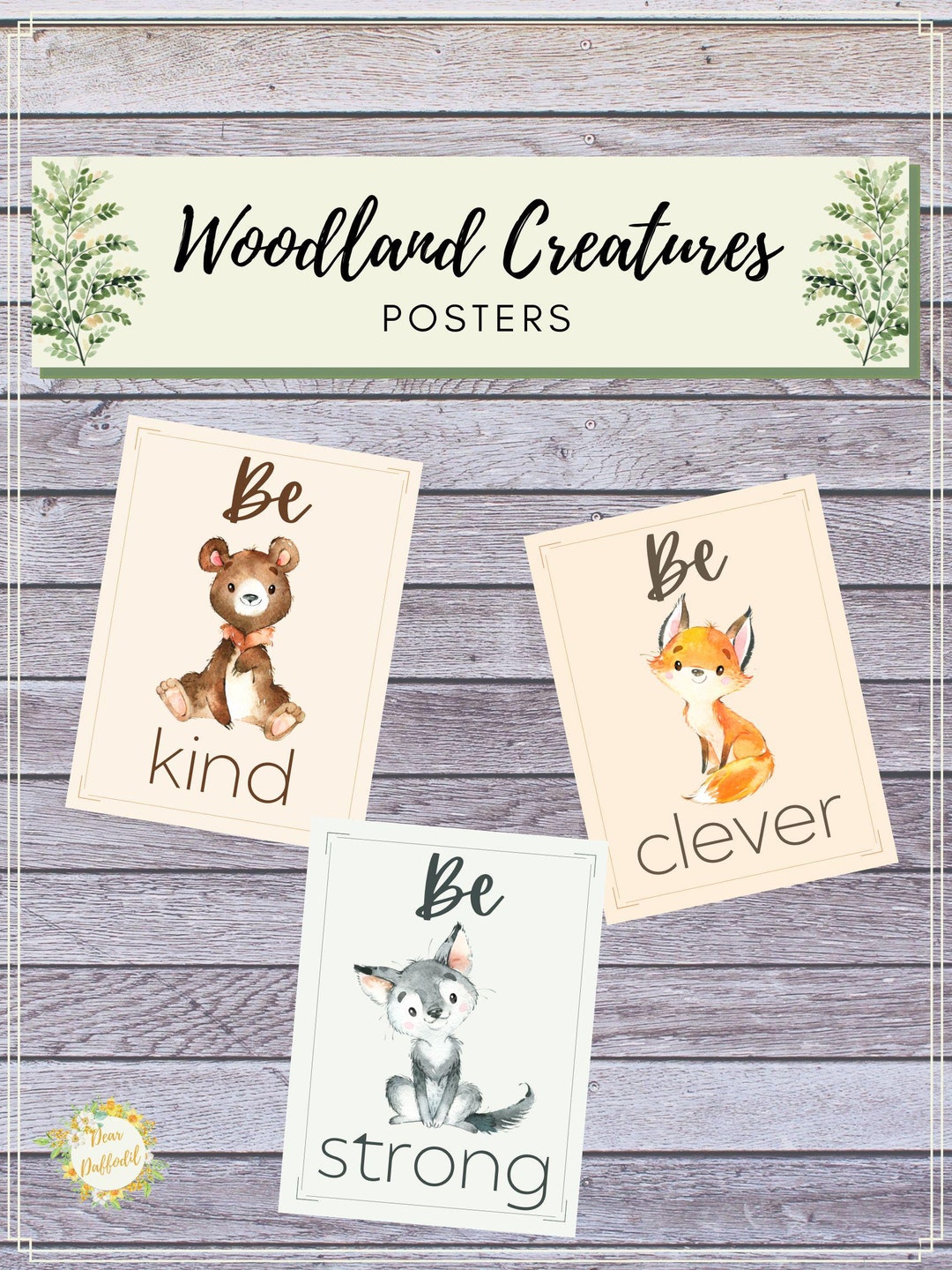 Woodland Creatures Motivational Posters - Etsy