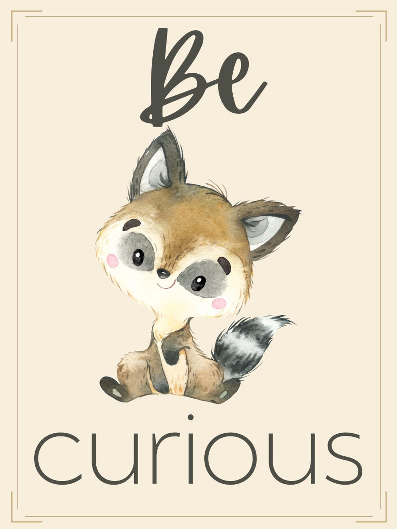 Woodland Creatures Motivational Posters - Etsy