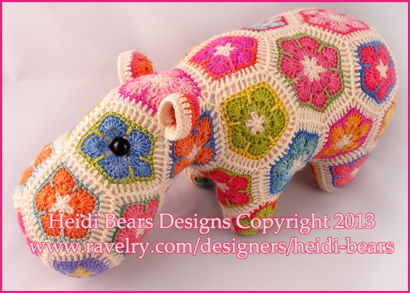 Happypotamus the Happy African Flower Crochet Pattern - Etsy