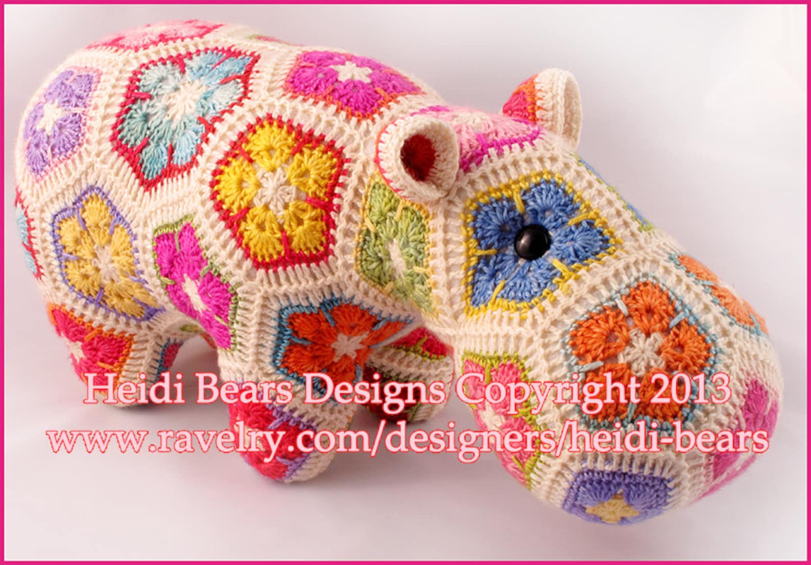 Happypotamus the Happy African Flower Crochet Pattern - Etsy