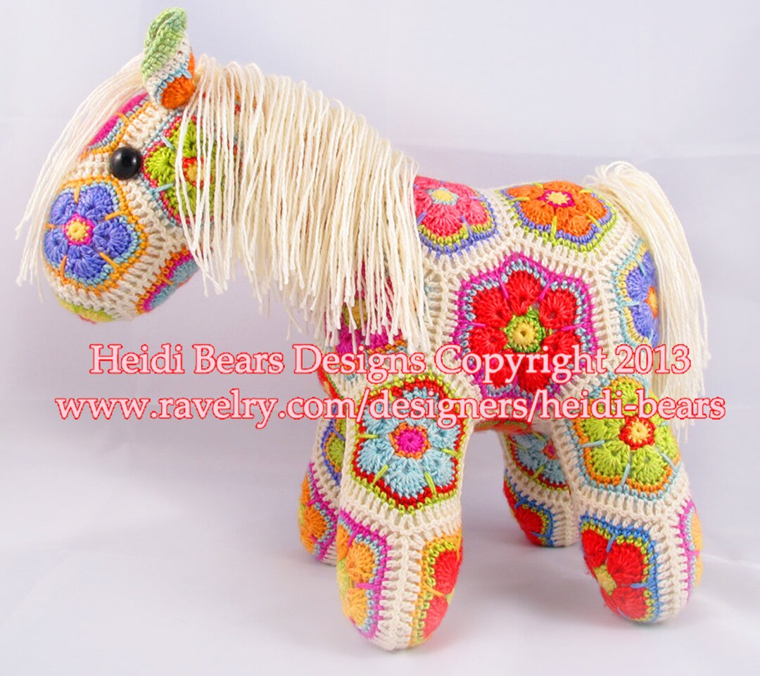Fatty Lumpkin the Brave African Flower Pony Crochet Pattern - Etsy